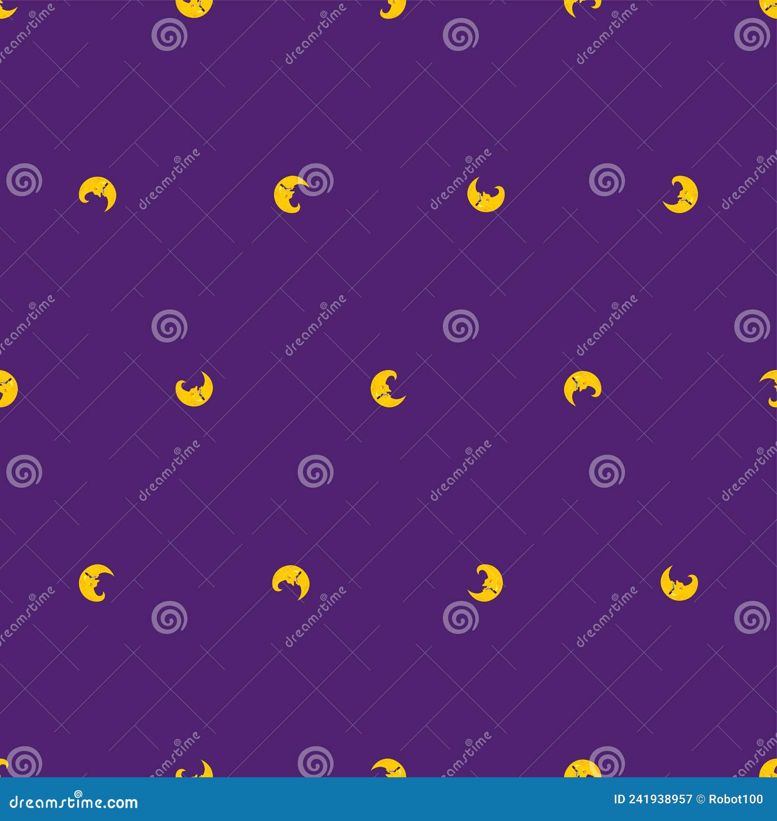 Crescent Face Pixel Art Pattern Seamless. 8 Bit Moon With Face ...