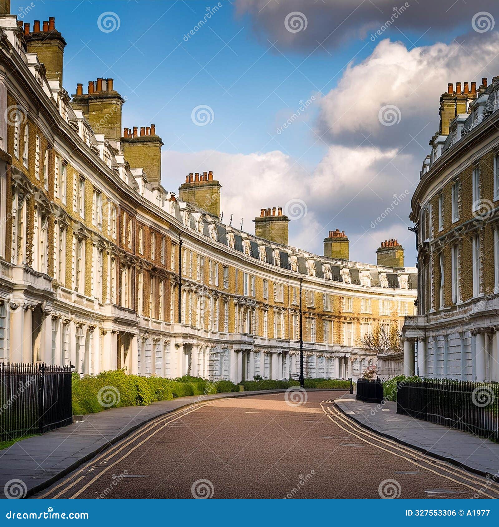 Crescent in London, AI Generated Stock Illustration - Illustration of ...