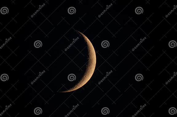 Crescent moon stock image. Image of scary, cosmos, planets - 11375819