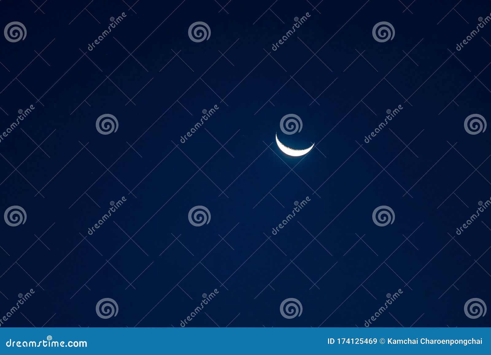 Crescent Moon Appears Early in Its First Quarter when only a Small Arc ...