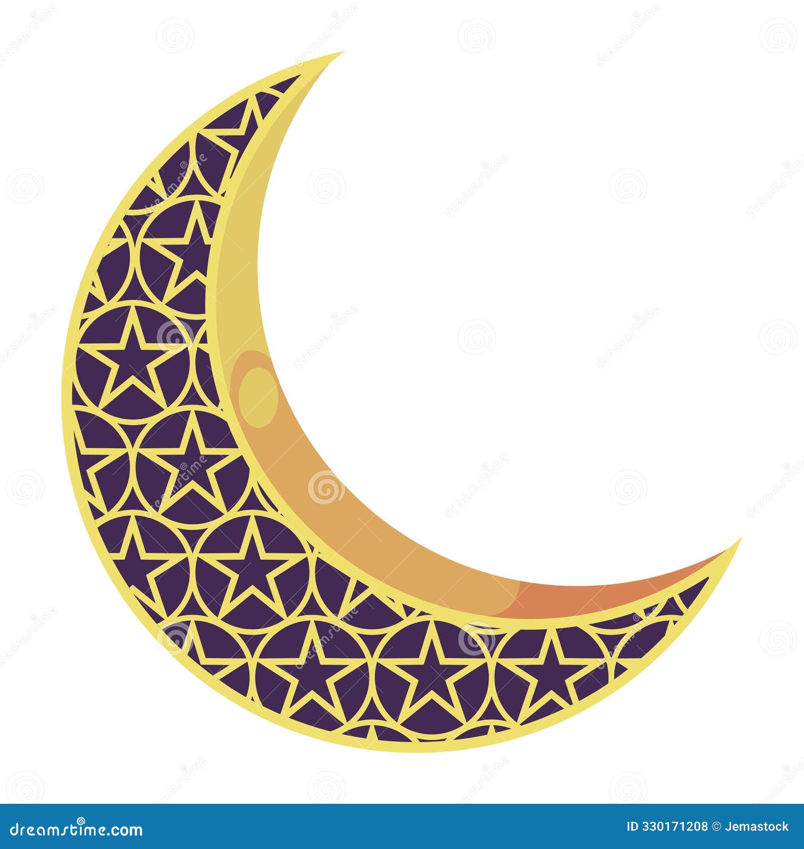 Crescent moon arabic stock illustration. Illustration of ornament ...