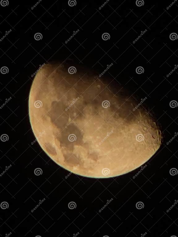 A Crescent Moon on a Clear Night Stock Image - Image of midnight ...