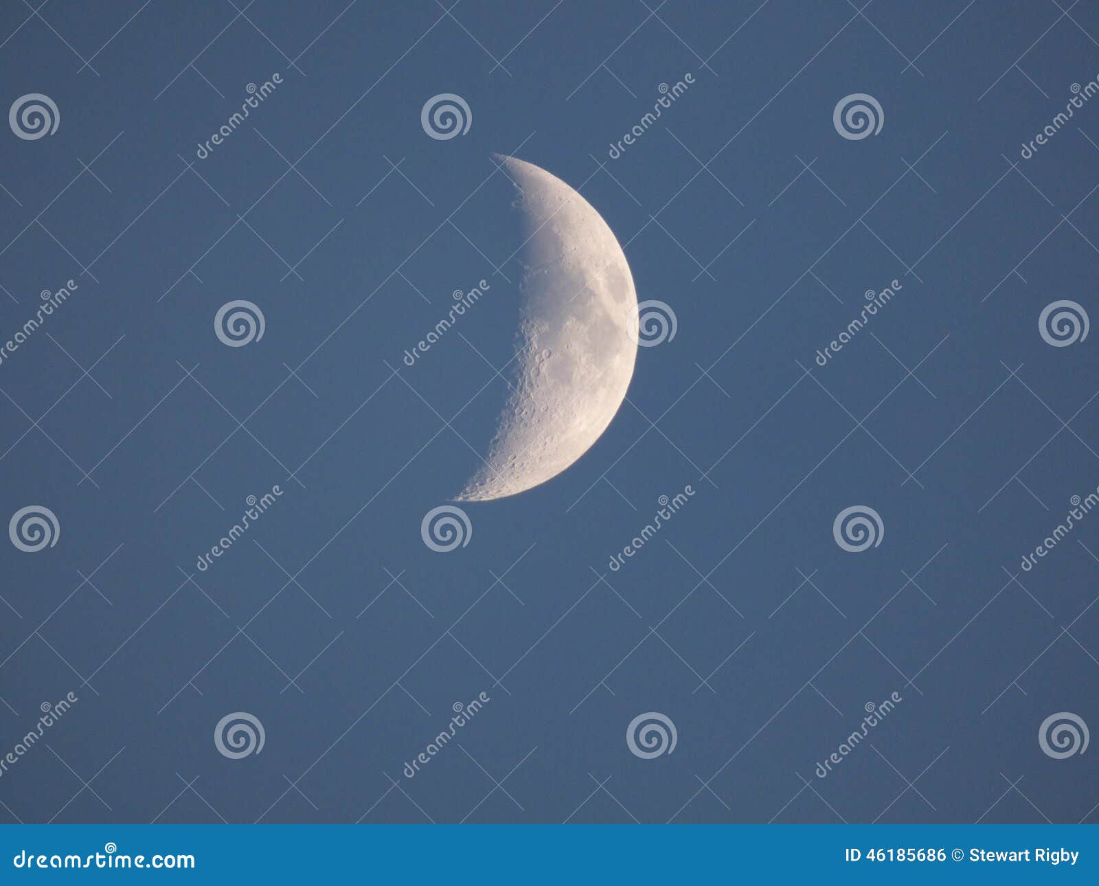 Crescent moon stock photo. Image of blue, fuseta, crater - 46185686