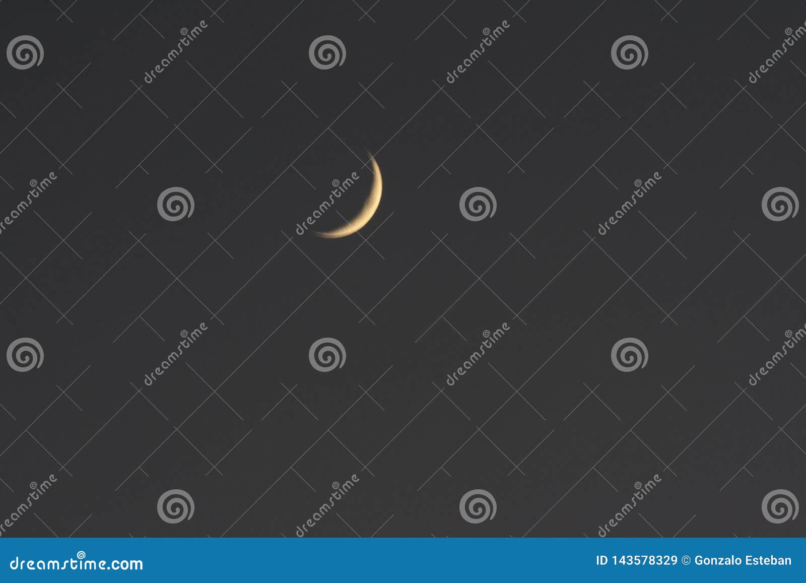 Crescent moon stock image. Image of lunar, alone, cosmos - 143578329
