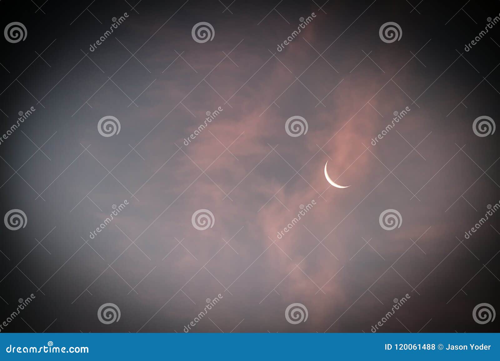 Crescent Moon stock photo. Image of pink, astro, space - 120061488