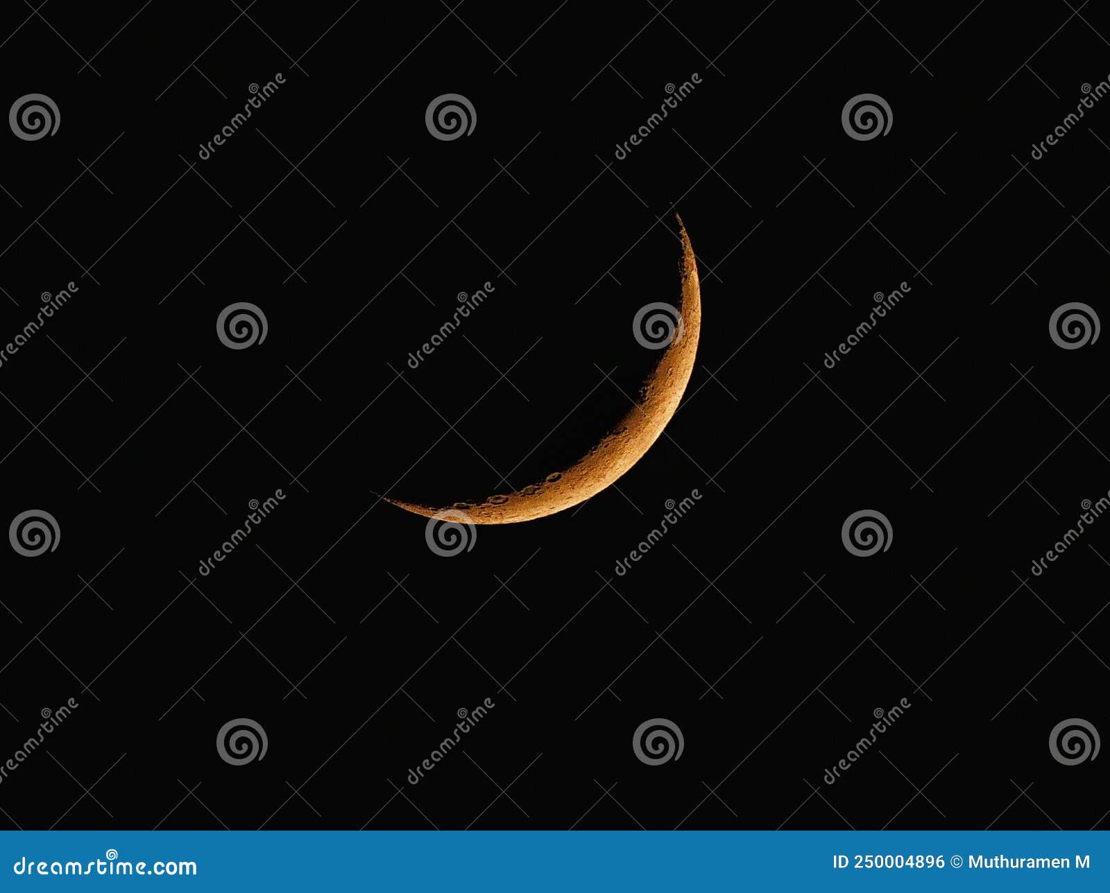 Crescent Moon stock photo. Image of phase, represent - 250004896