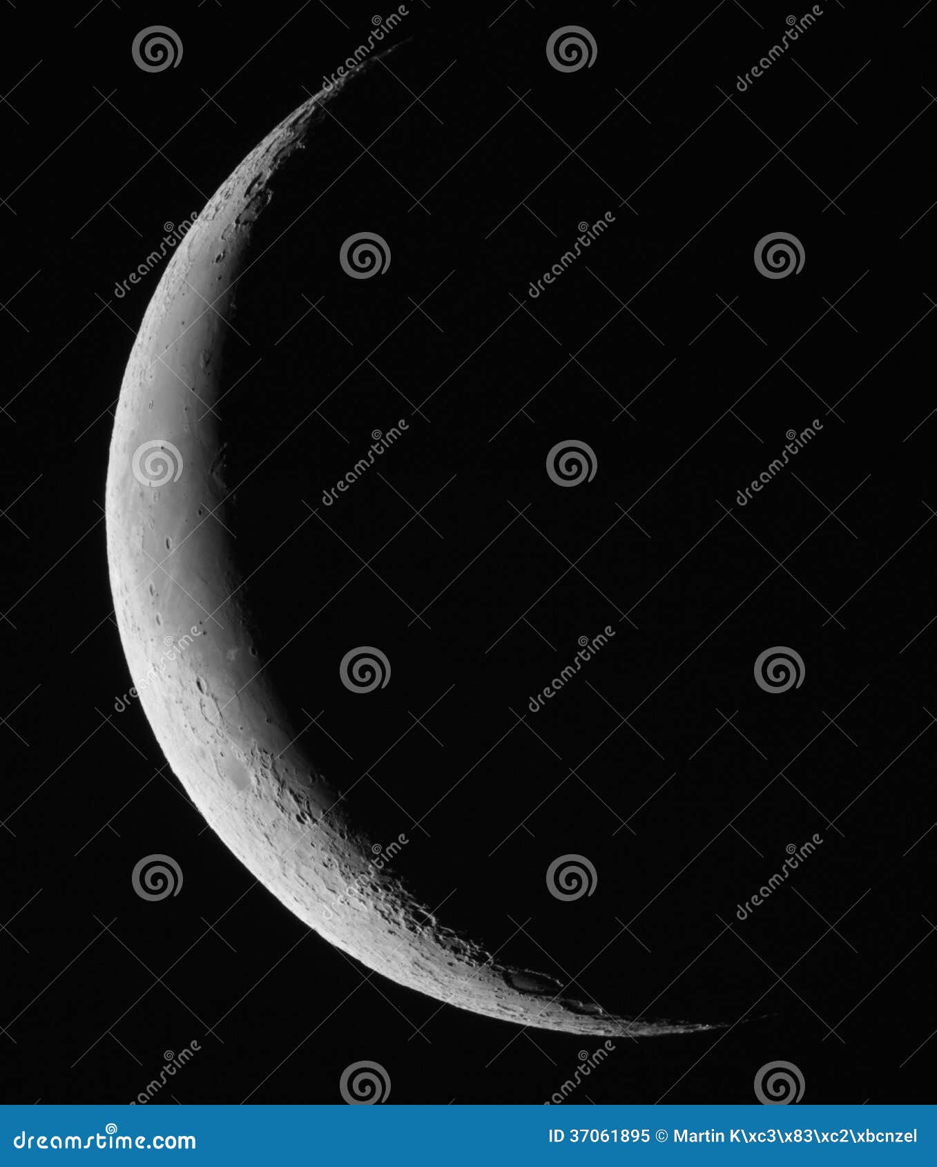 Crescent Moon stock image. Image of crispy, moon, telescope - 37061895