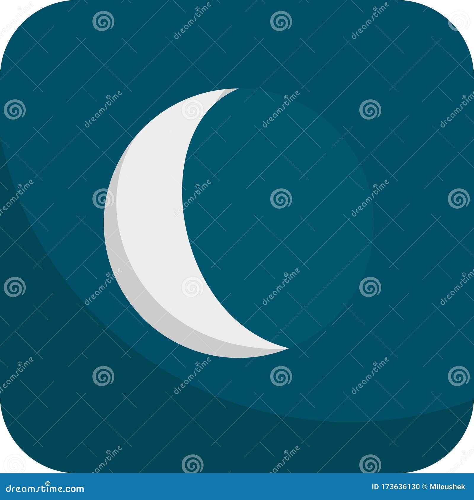 Crescent Moon stock vector. Illustration of silhouette - 173636130