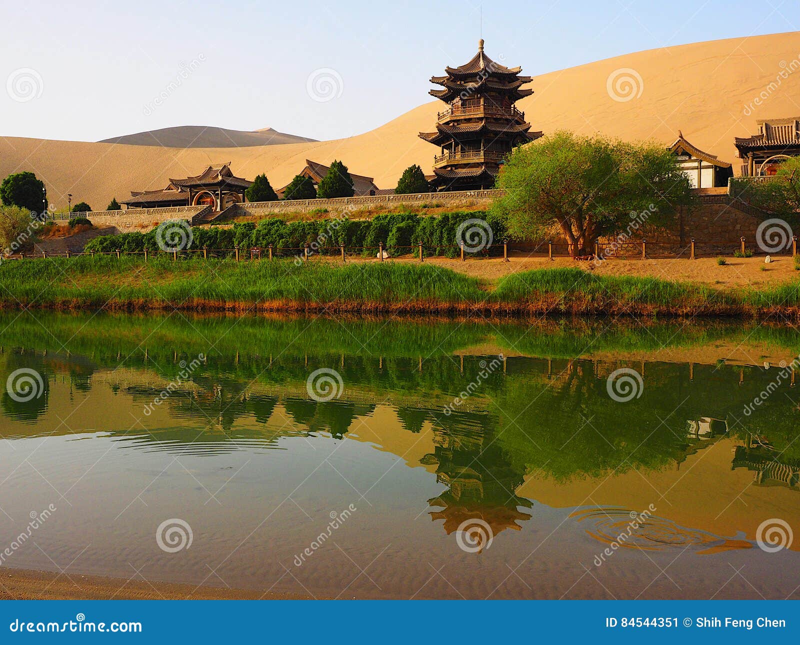 Crescent Moon Spring,Dunhuang,Gansu,China Stock Image - Image of ...