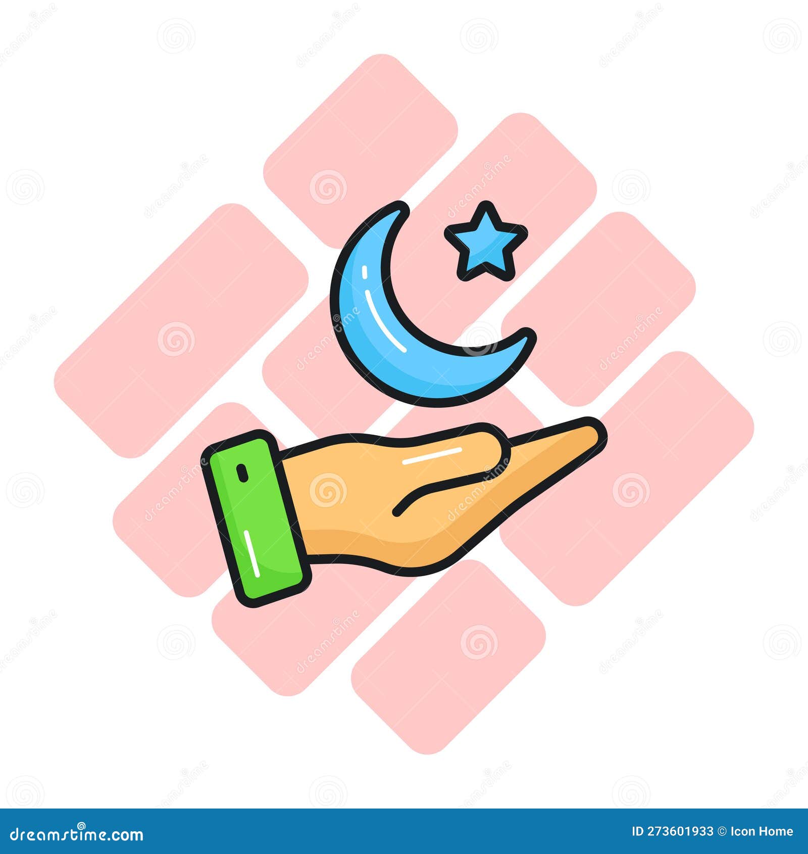 Hand With Key Denoting Vector Of Key Handover In Modern Style ...