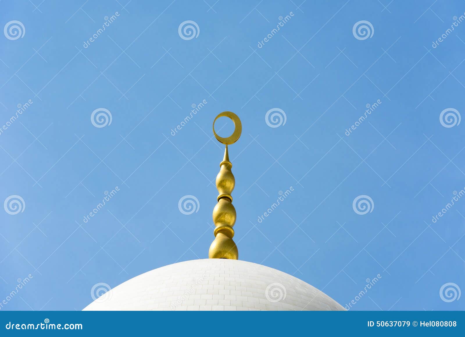 Half moon on Mosque stock image. Image of islamic, middle - 50637079