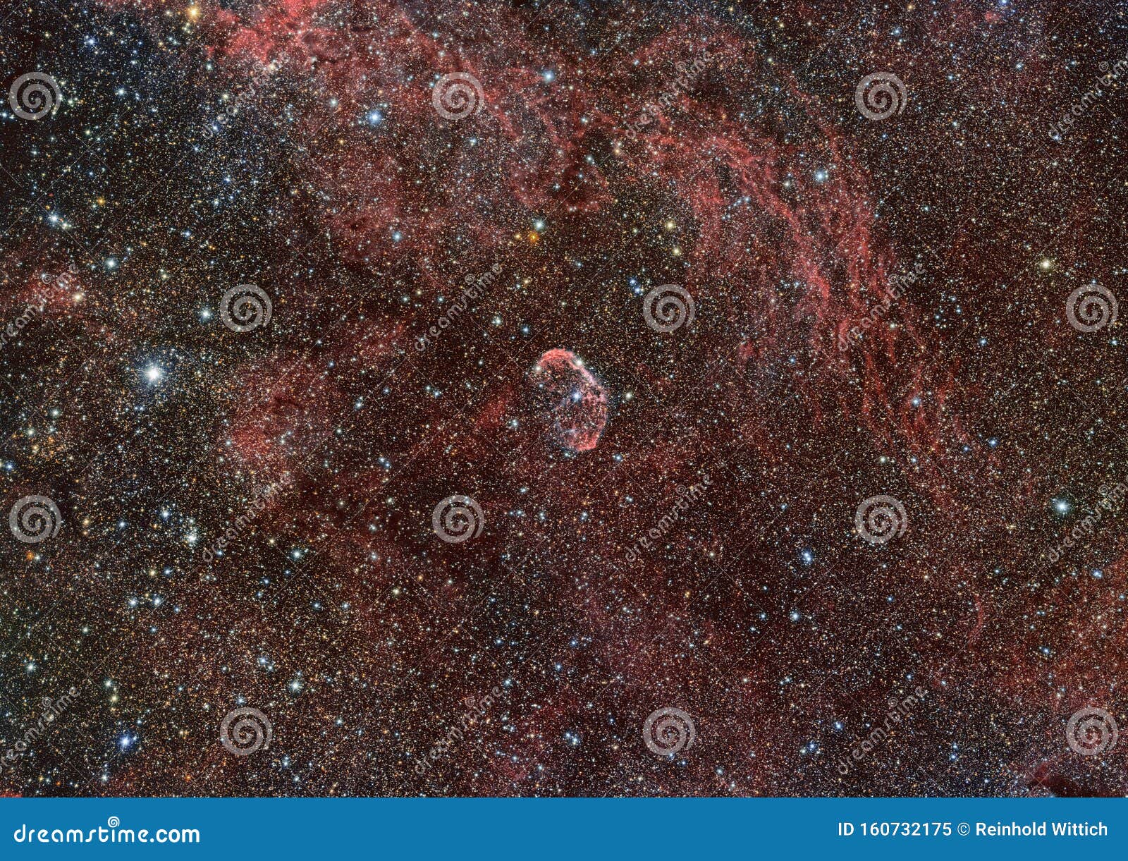 Crescent Nebula NGC 6888 stock image. Image of star - 160732175