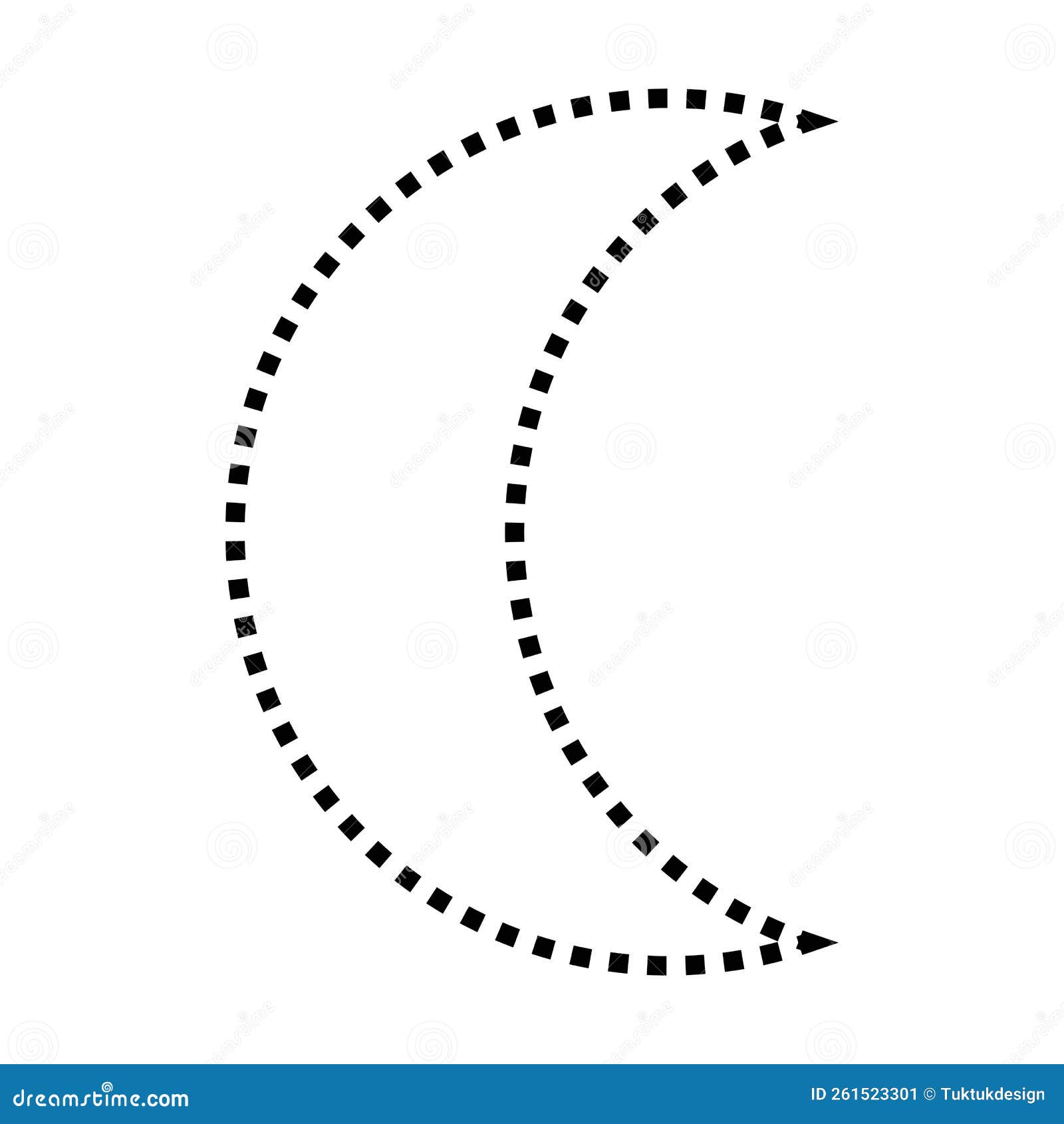 Crescent Shape Dotted Symbol Vector Icon for Creative Graphic Design Ui ...