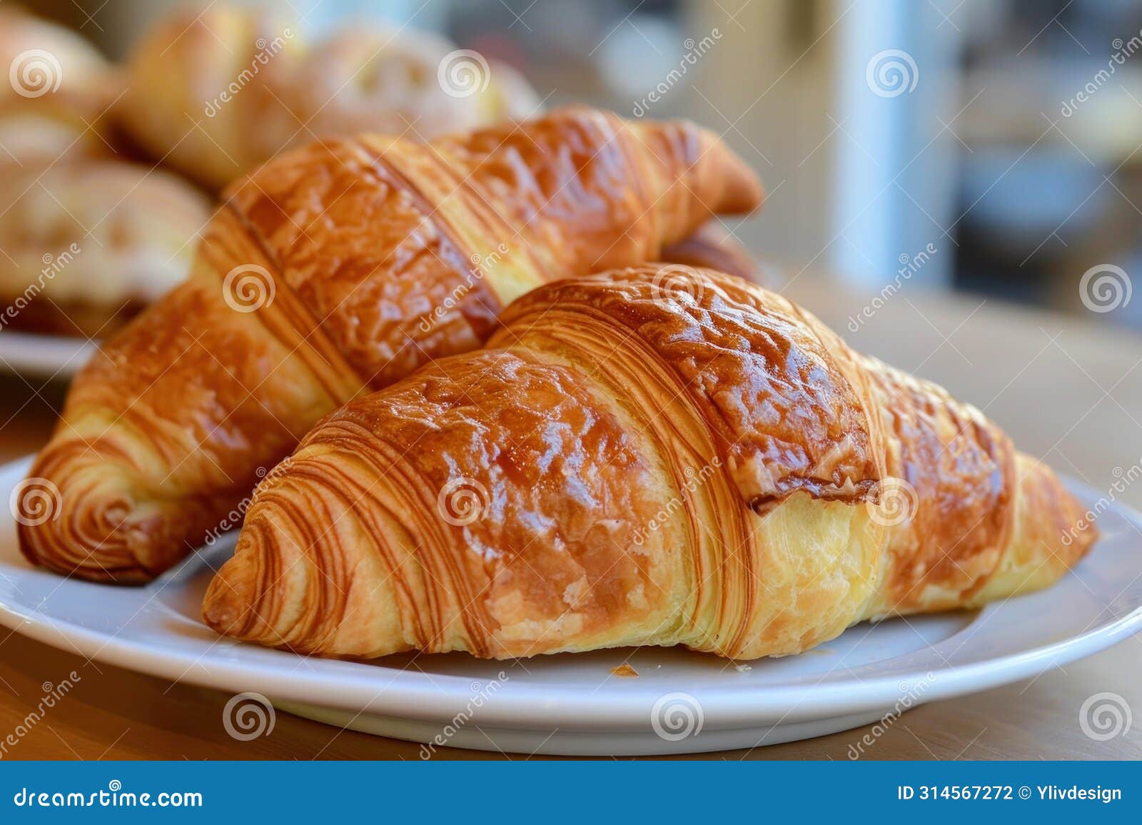 Crescent-shaped Bakery Croissant. Generate Ai Stock Photo - Image of ...