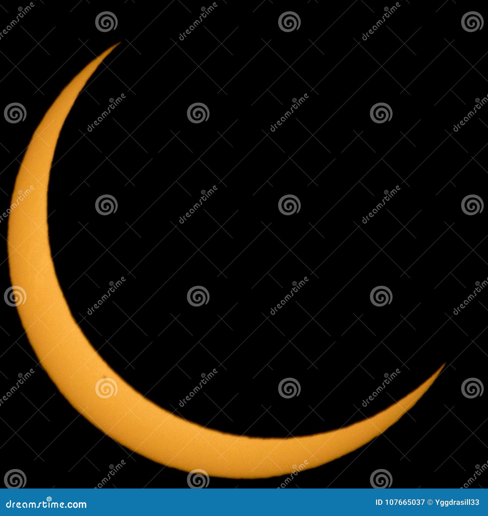 Crescent Sun during a Solar Eclipse Stock Image - Image of border ...