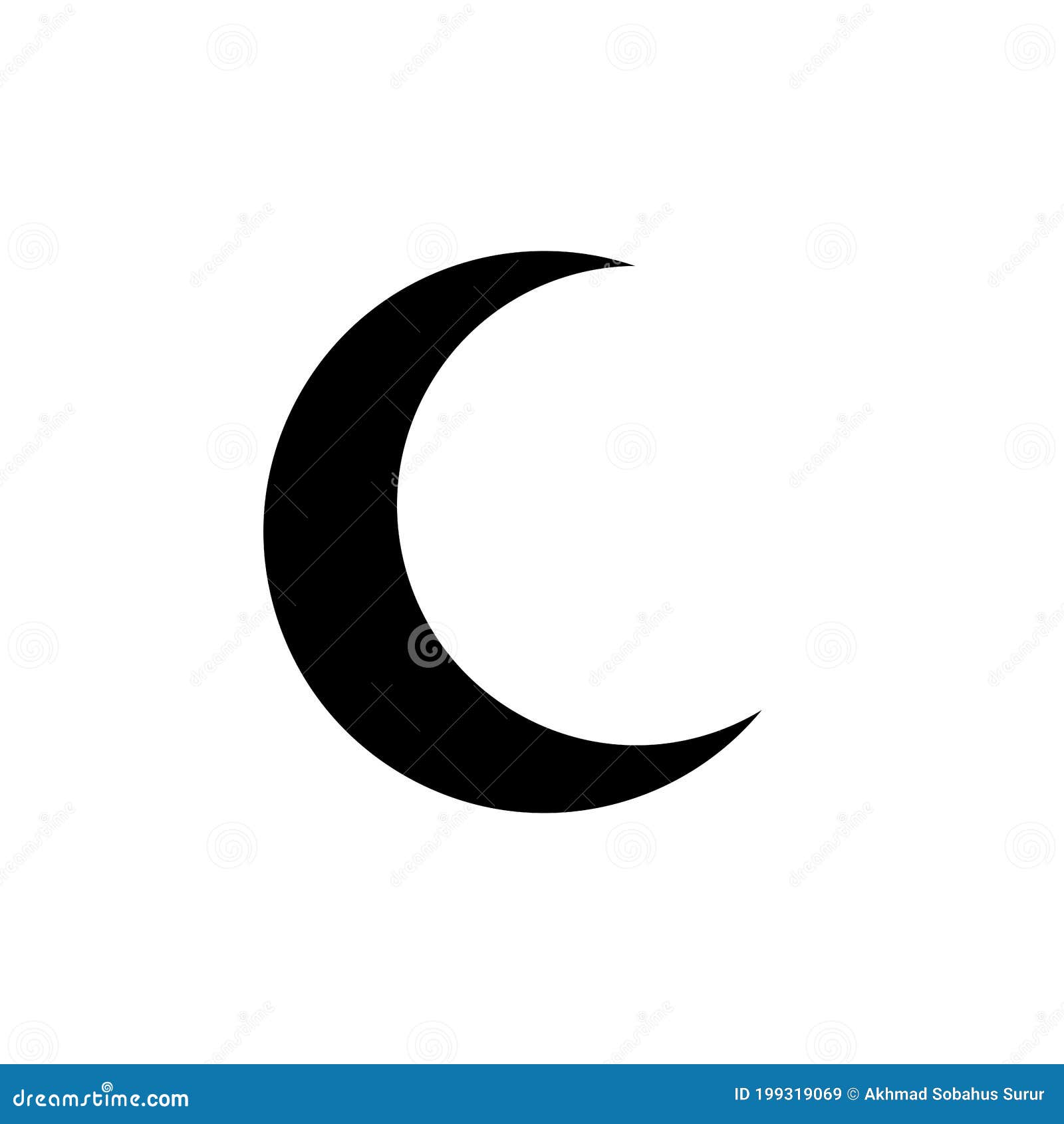 Crescent Symbol. Design Vector Stock Vector - Illustration of magic ...