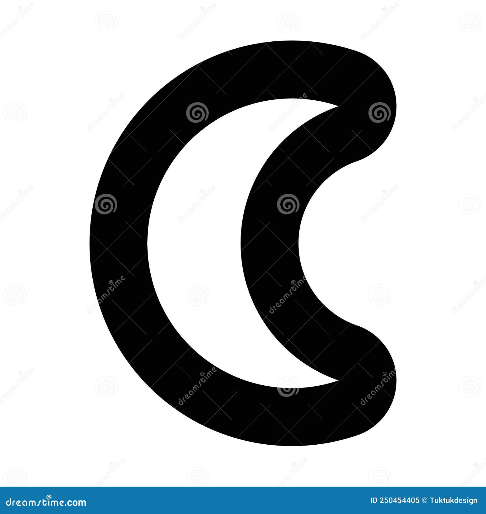 Crescent Symbol Shape Vector Icon for Creative Graphic Design Ui ...