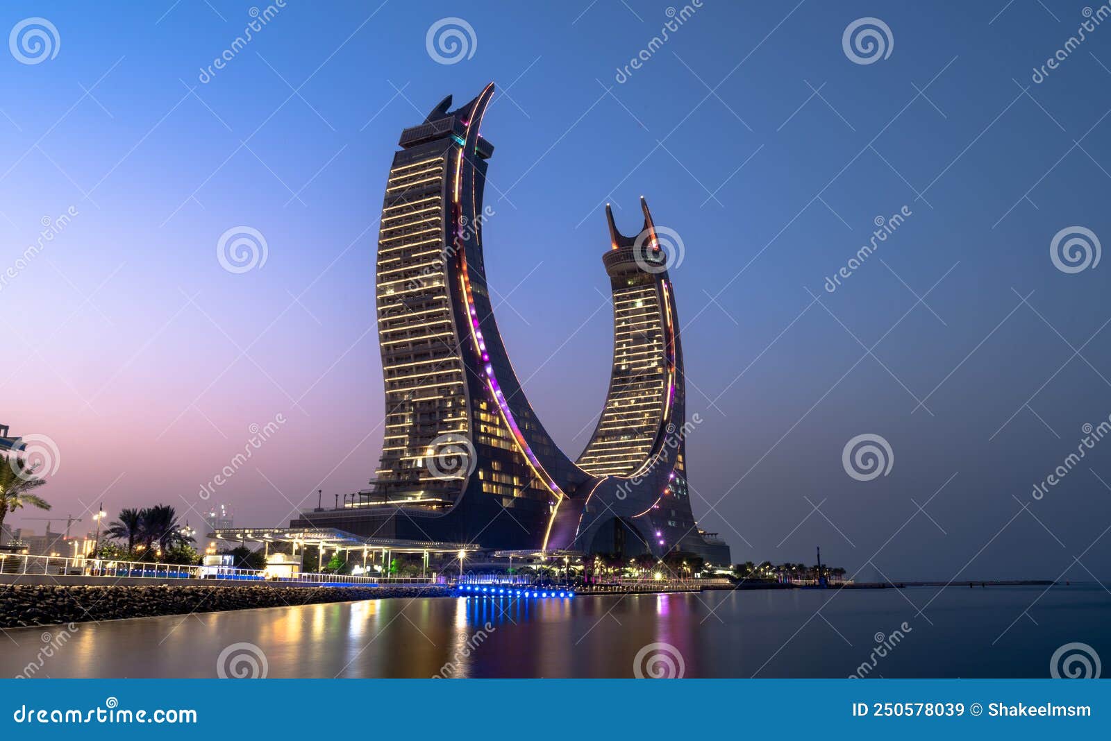 The Crescent Tower in the Newly Developing City Lusail in Qatar ...