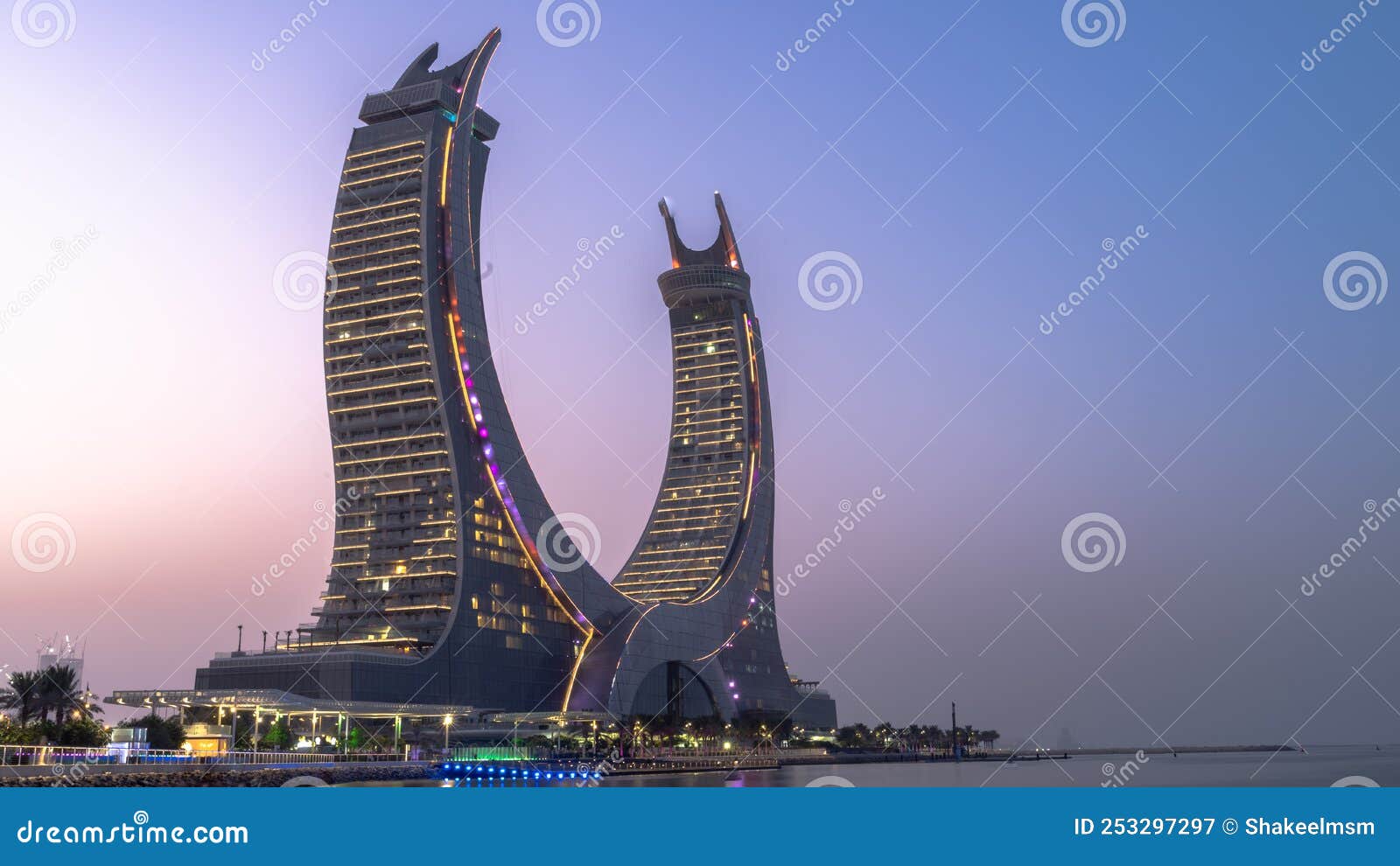 The Crescent Tower in the Newly Developing City Lusail in Qatar ...