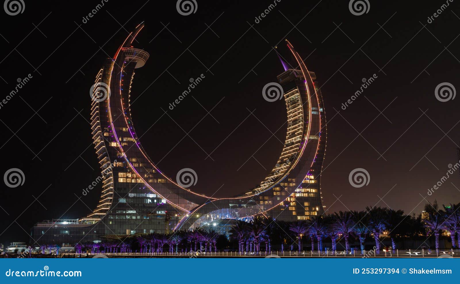 The Crescent Tower in the Newly Developing City Lusail in Qatar ...