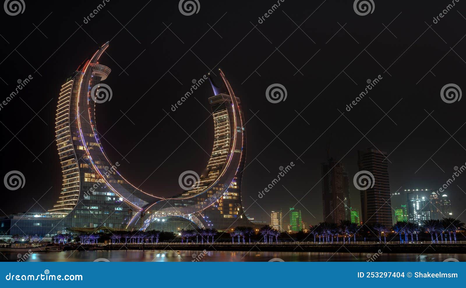 The Crescent Tower in the Newly Developing City Lusail in Qatar ...