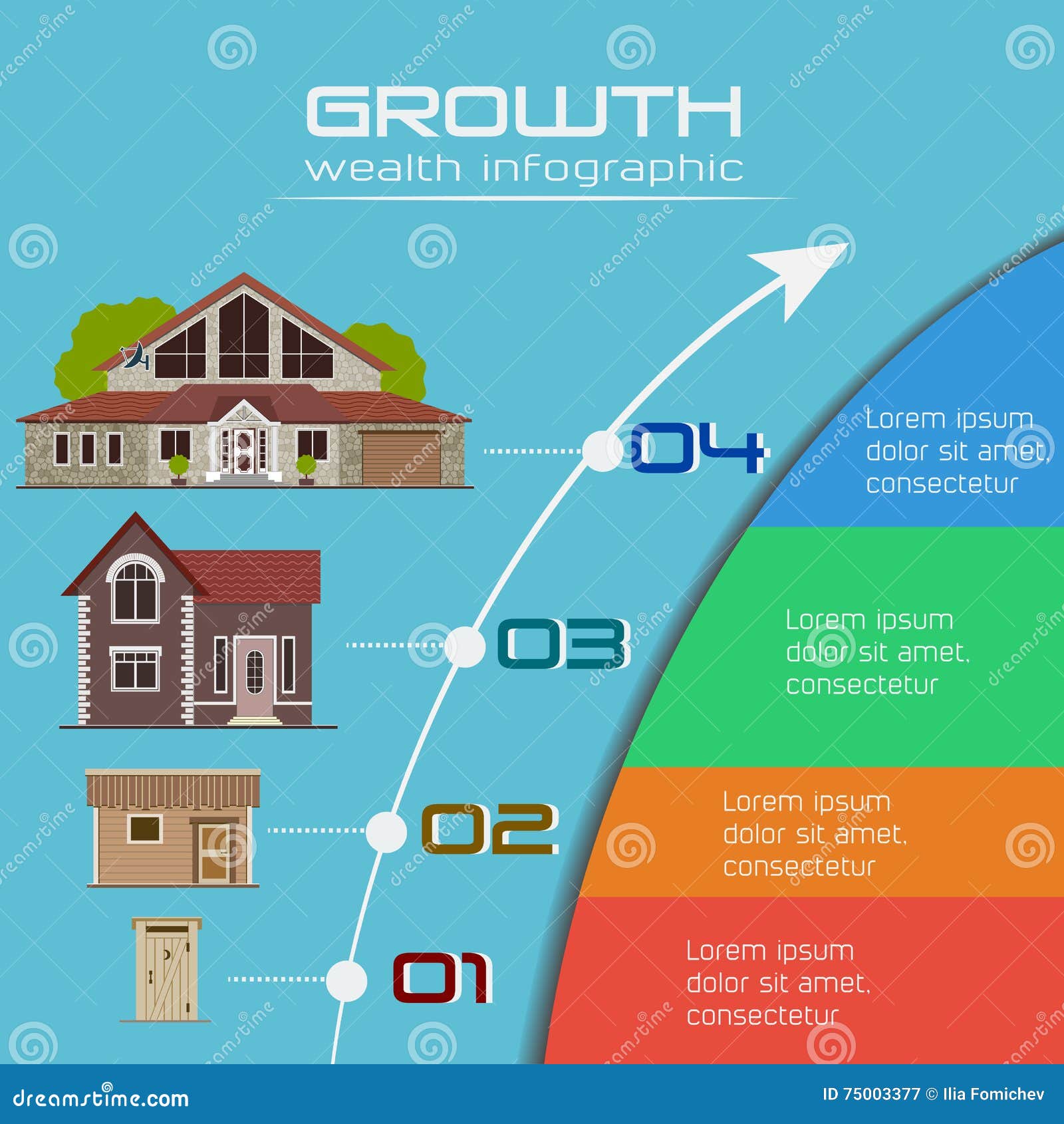 Crescita Di Ricchezza Infographic EPS10 Illustrazione Vettoriale ...