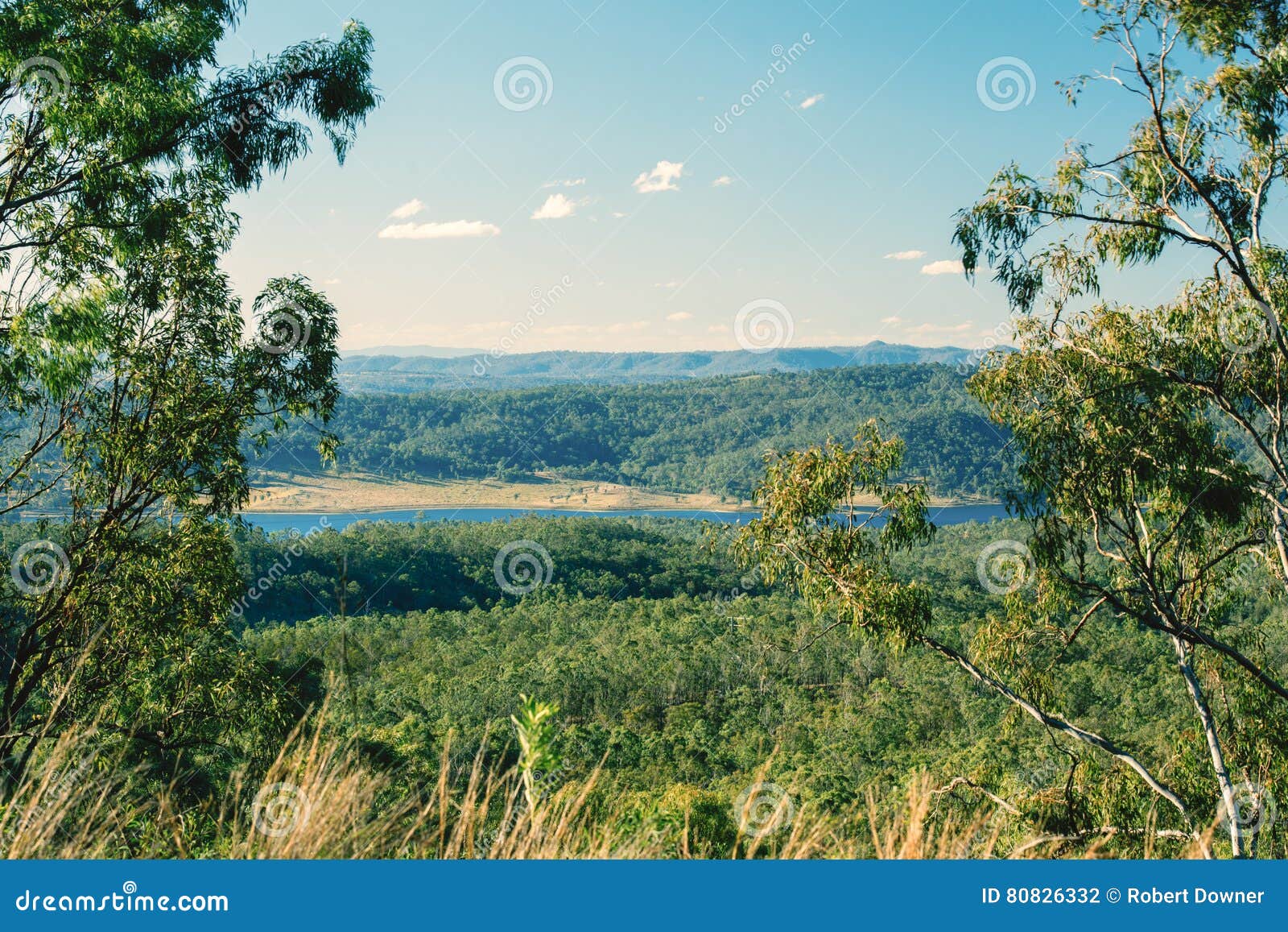 Cressbrook Dam in Biarra, Queensland Stock Photo - Image of water ...