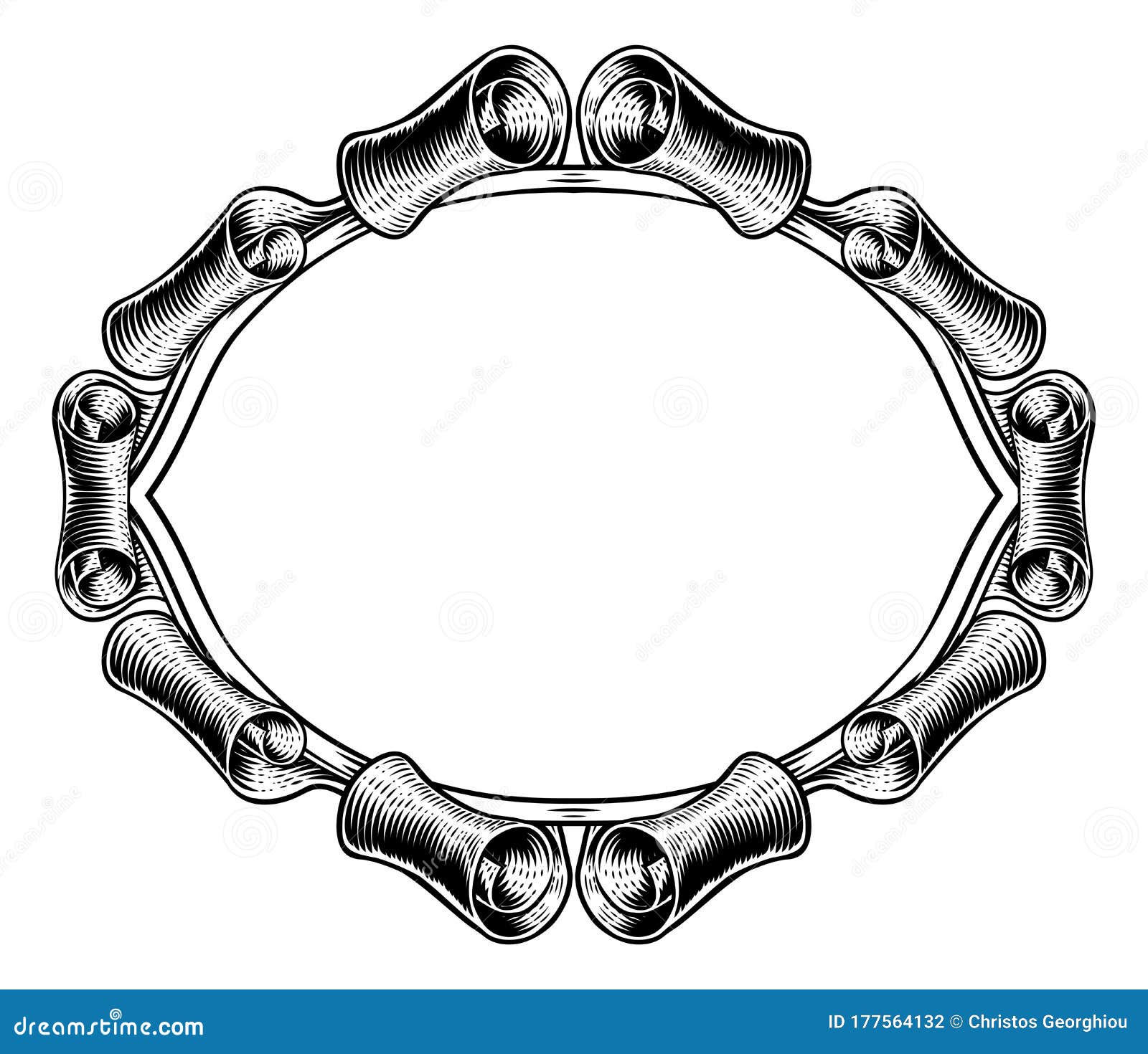 Crest Banner Border Scroll Heraldic Woodcut Frame Stock Vector ... Crest Banner Border Scroll Heraldic Woodcut Frame Stock Vector ...