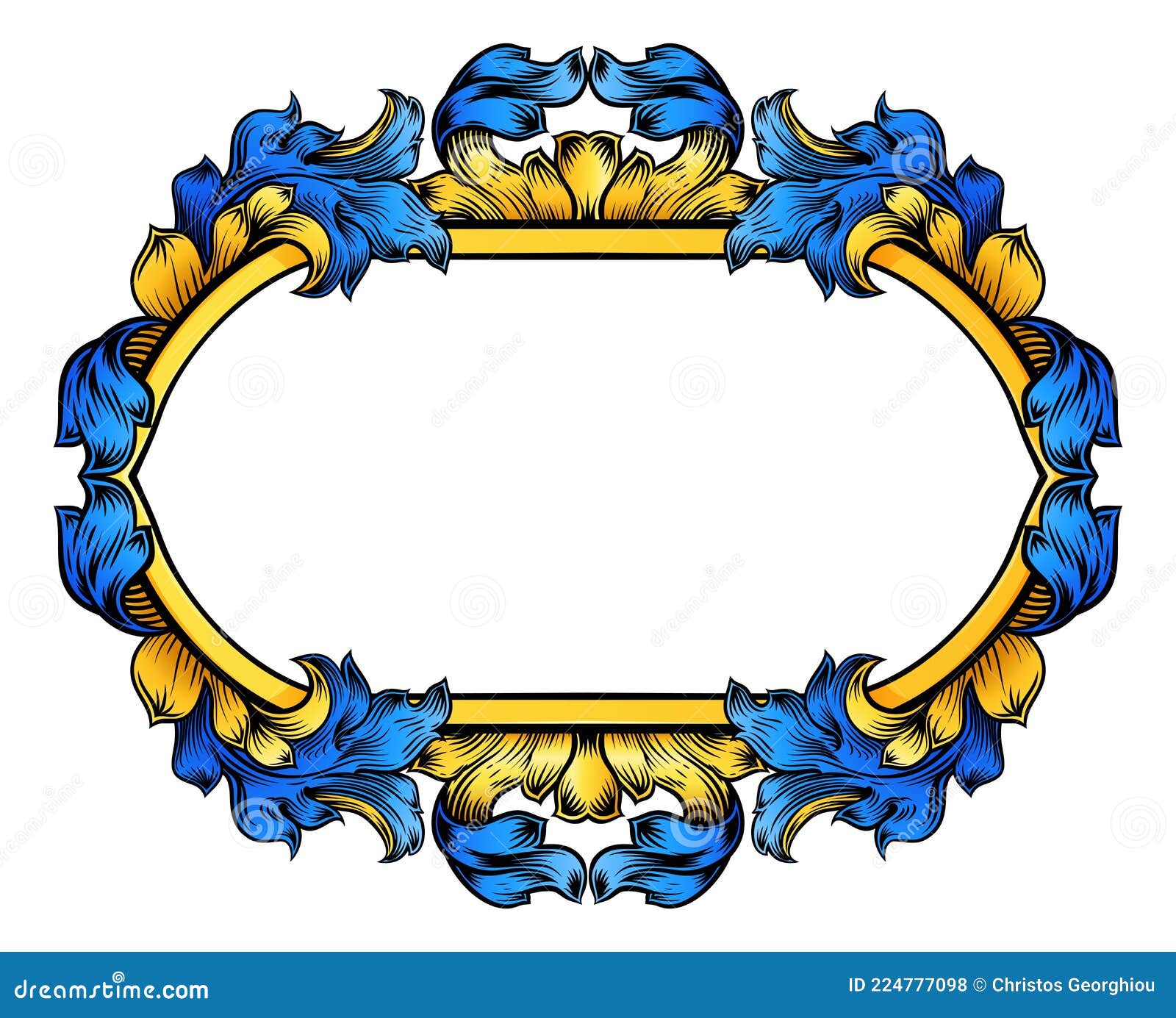 Crest Banner Border Scroll Heraldic Woodcut Frame Stock Vector ... Crest Banner Border Scroll Heraldic Woodcut Frame Stock Vector ...