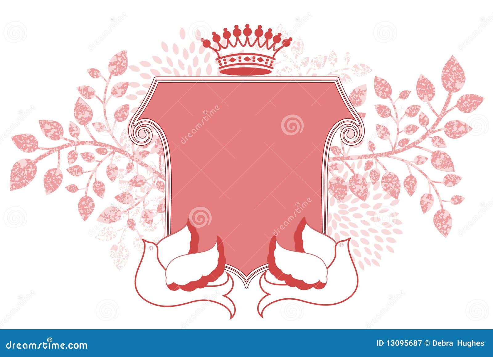 Crest Birds Crown Foliage stock vector. Illustration of coil - 13095687