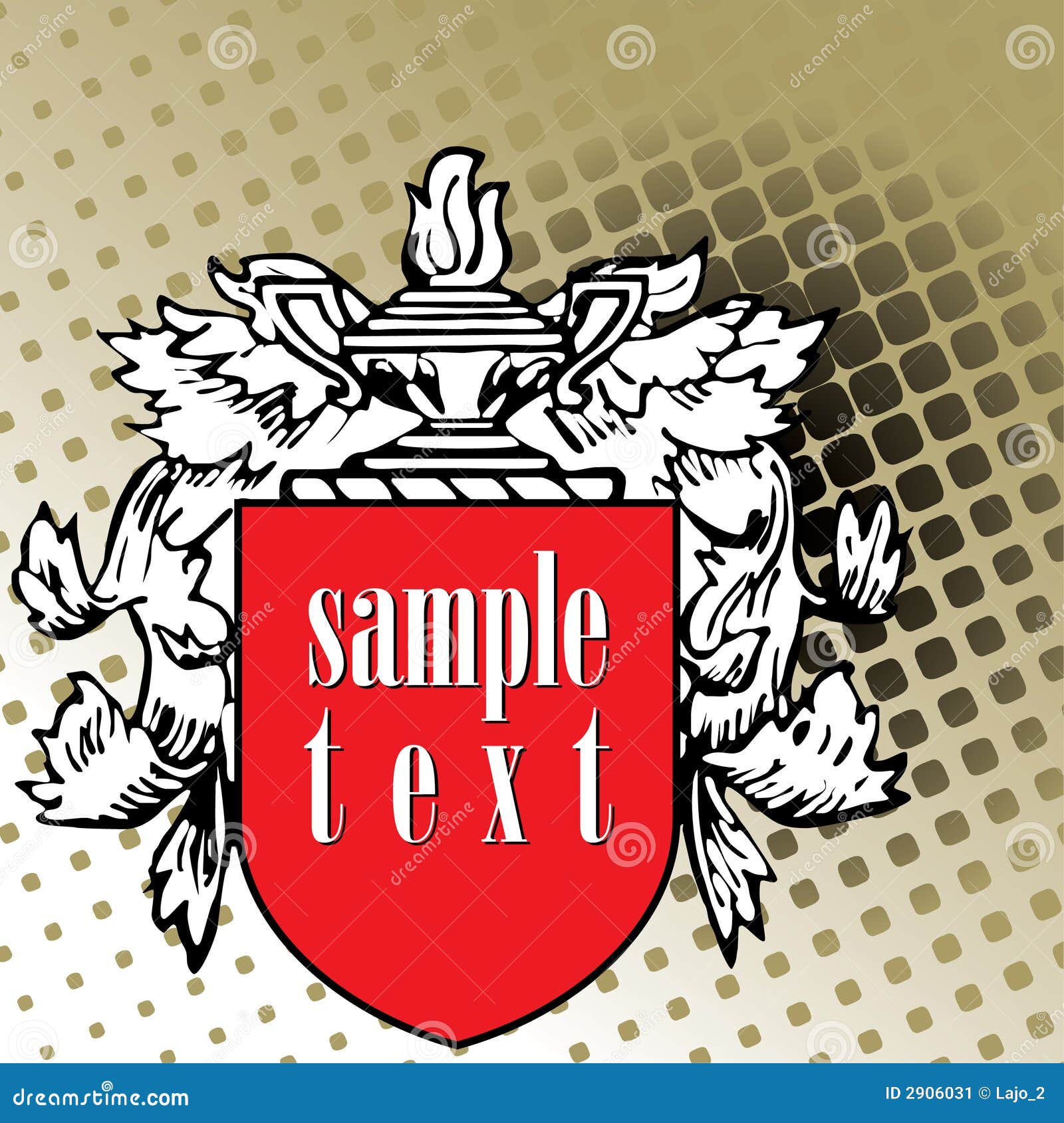 Crest element with raster stock vector. Illustration of frame - 2906031