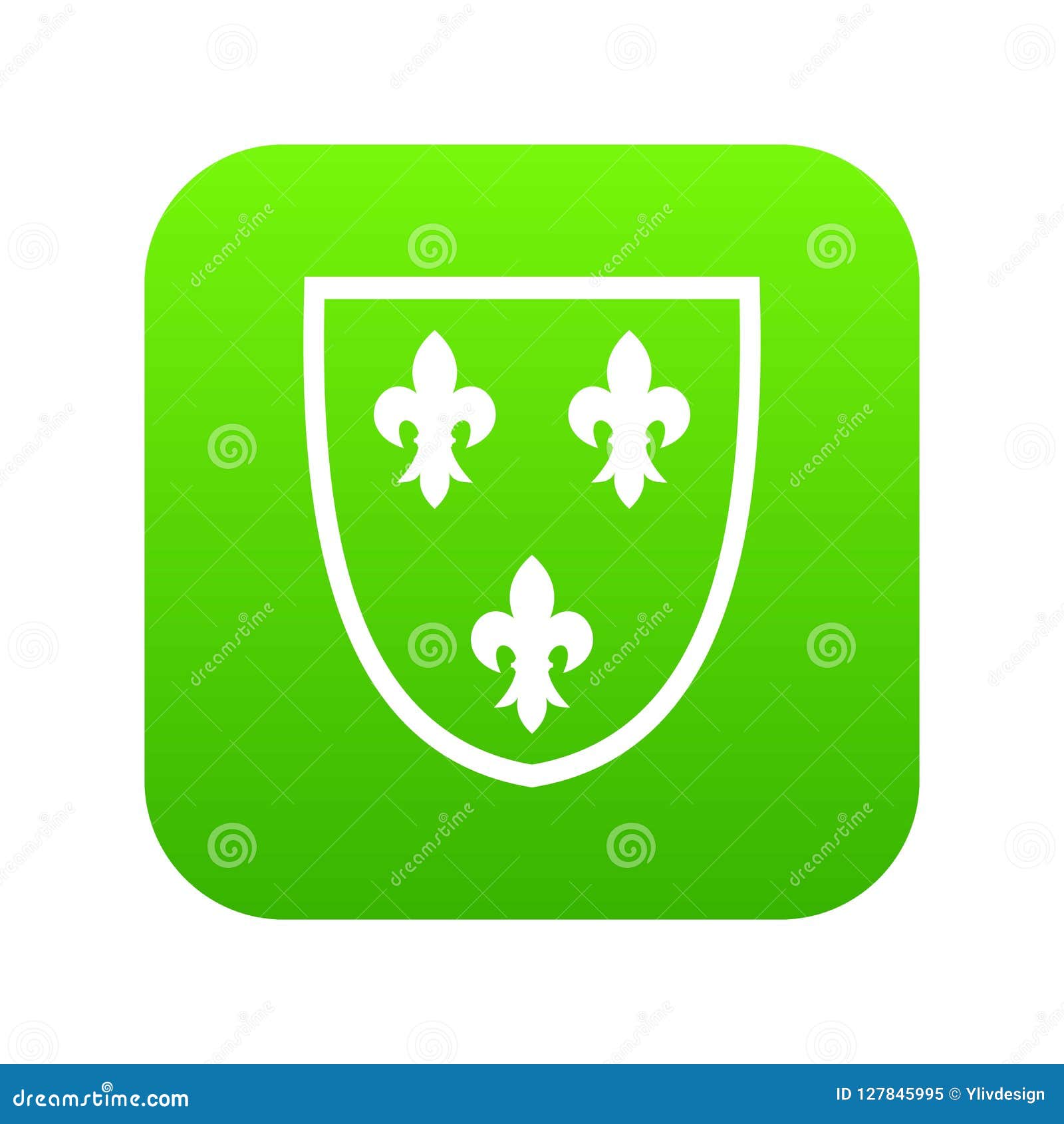 Crest icon digital green stock vector. Illustration of ornate - 127845995