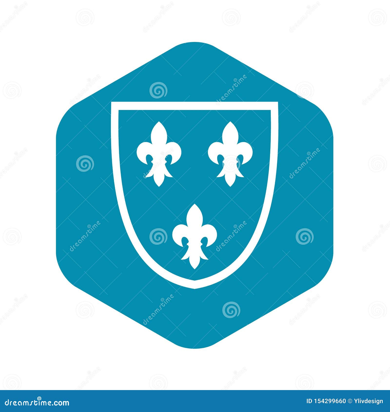 Crest icon, simple style stock vector. Illustration of decoration ...