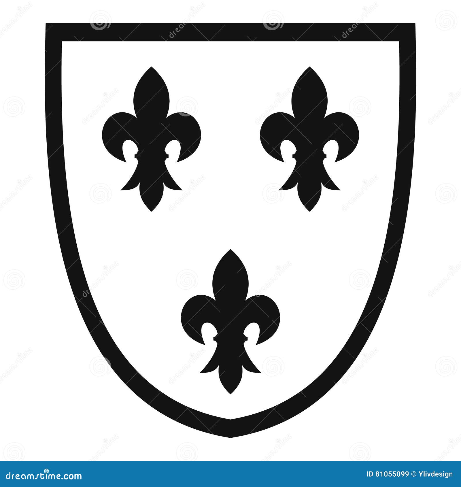 Crest icon, simple style stock vector. Illustration of french - 81055099