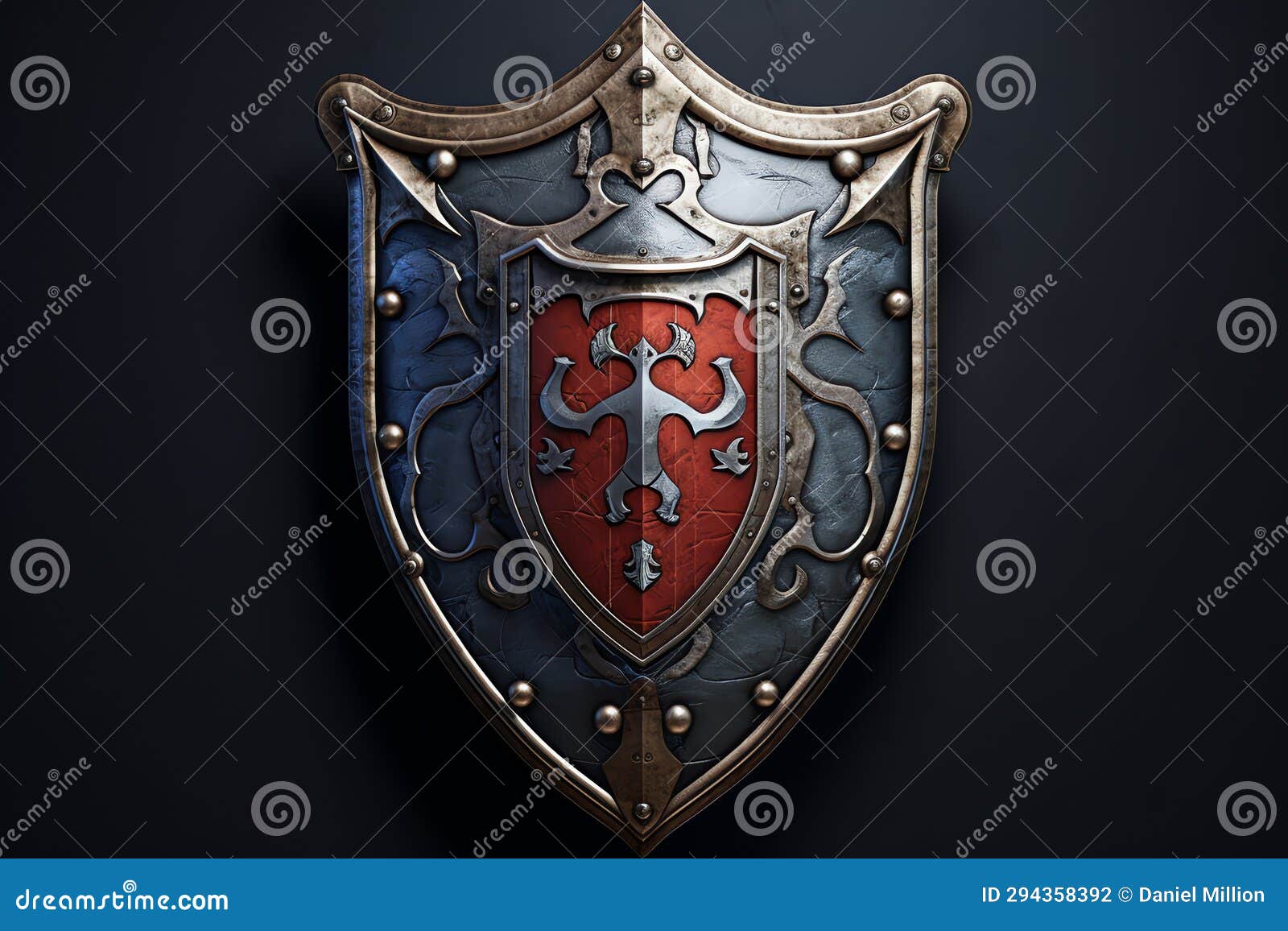 Crest Medieval Fantasy Photo Stock Illustration - Illustration of ...