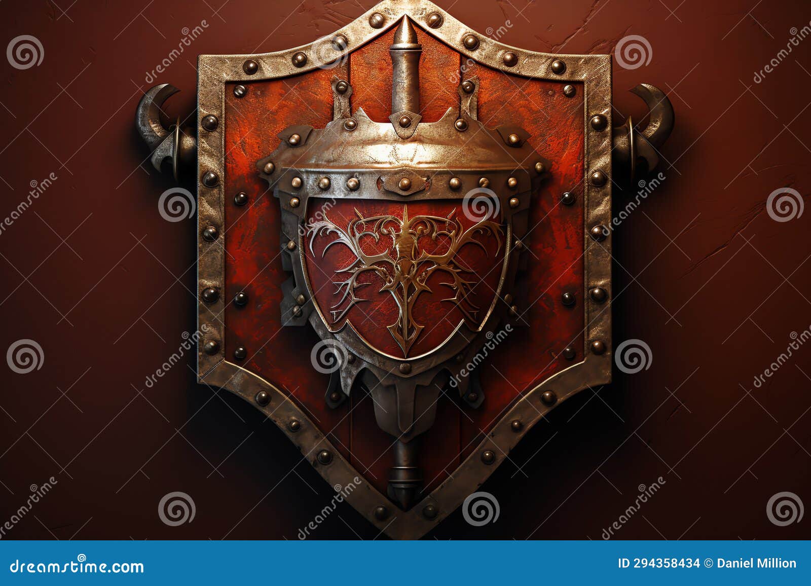 Crest Medieval Fantasy Photo Stock Illustration - Illustration of noble ...