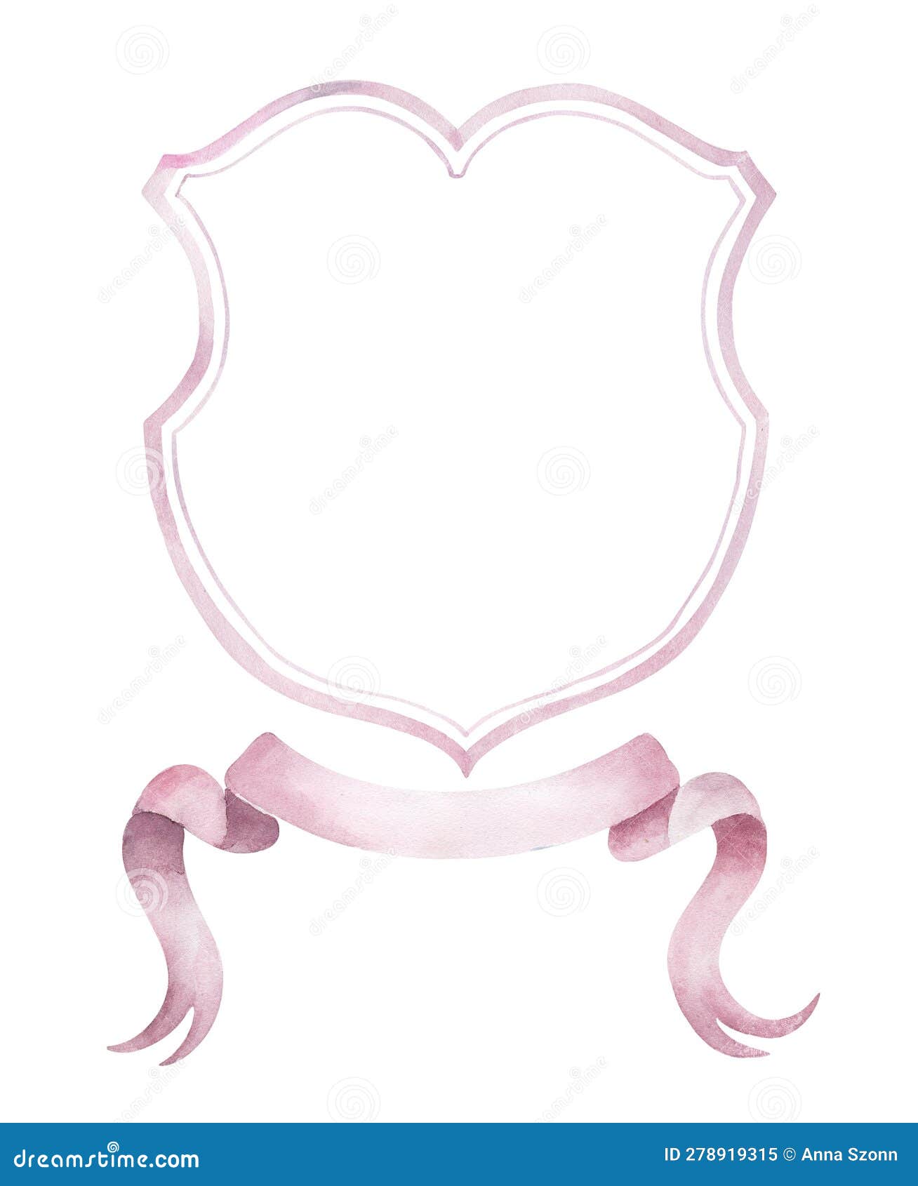 Crest with Ribbon on the White Background. Stock Illustration ...