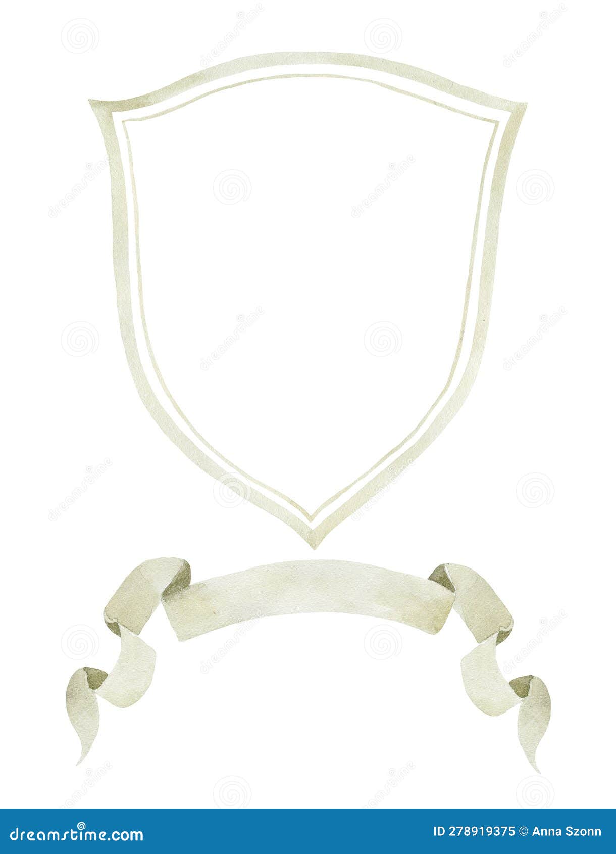 Crest with Ribbon on the White Background. Stock Illustration ...