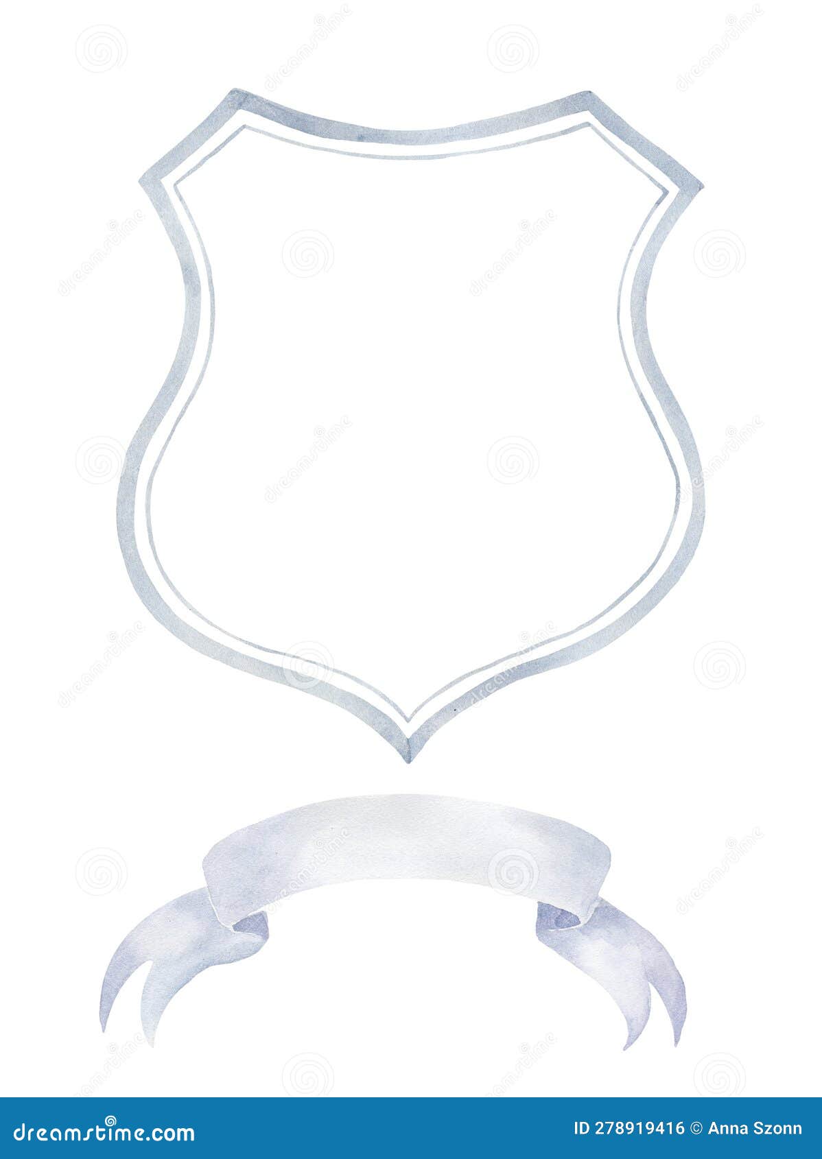 Crest with Ribbon on the White Background. Stock Illustration ...