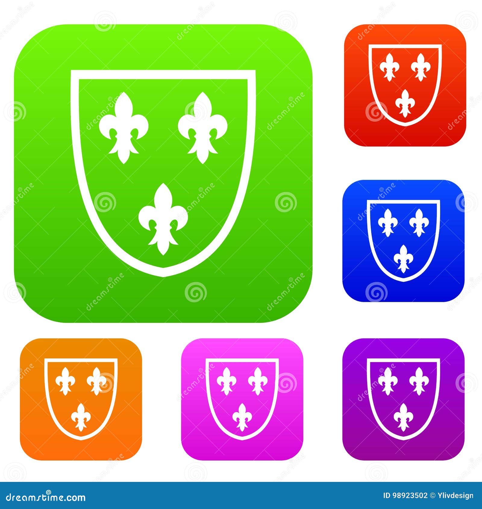 Crest set collection stock vector. Illustration of icon - 98923502