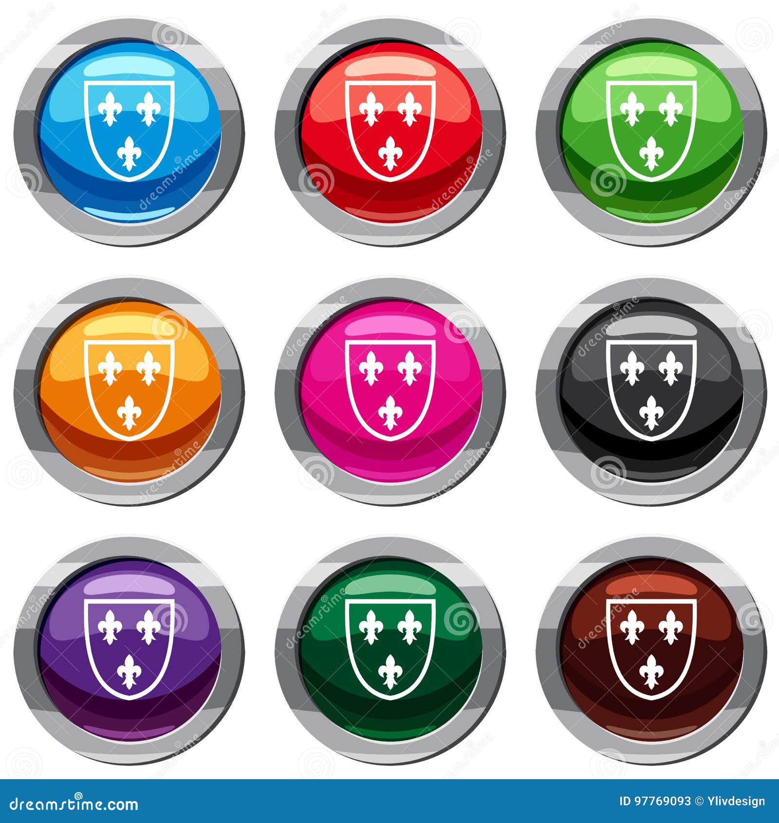 Crest set 9 collection stock vector. Illustration of royal - 97769093