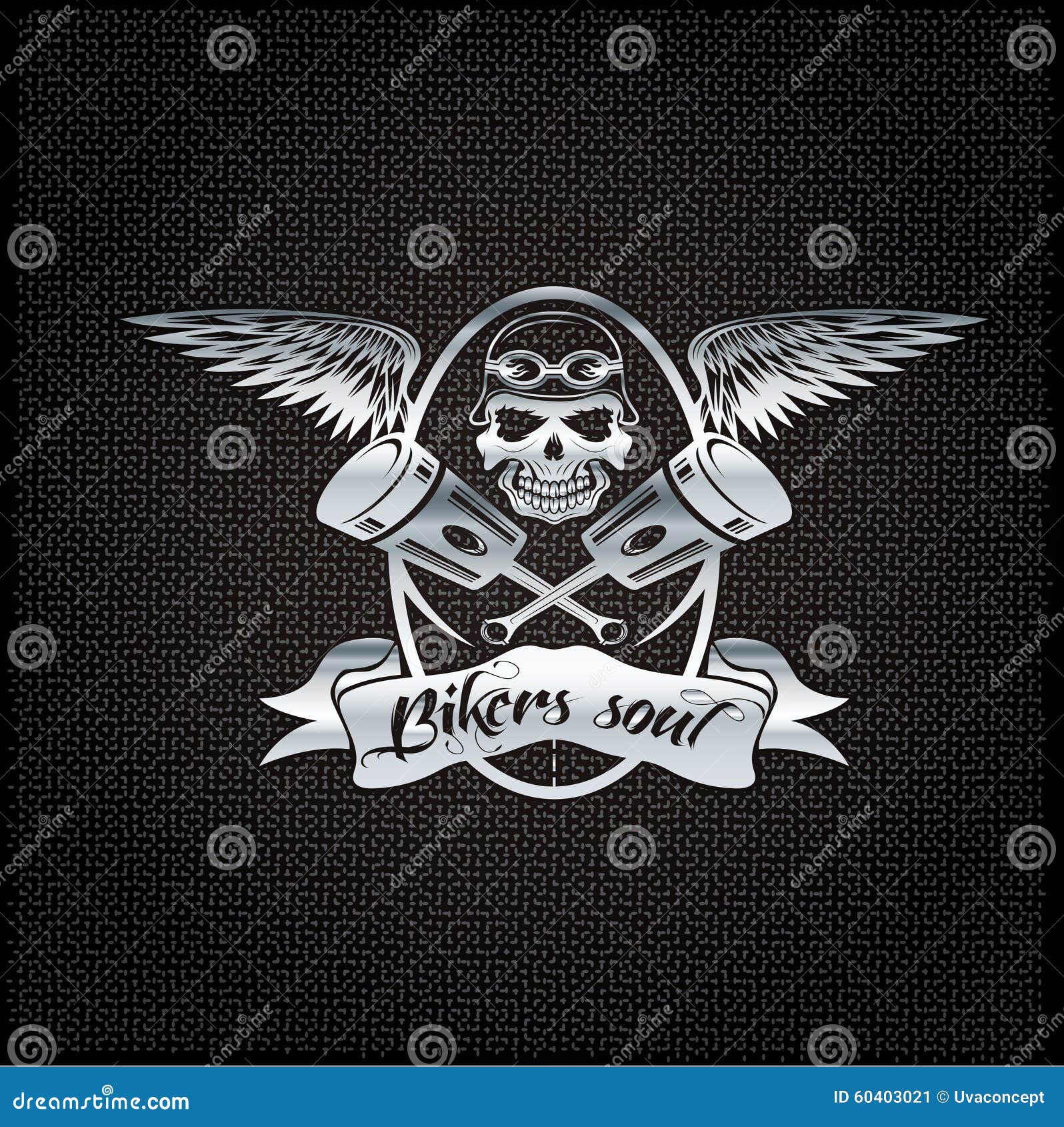 Crest with Skull,wings and Pistons Stock Vector - Illustration of flame ...