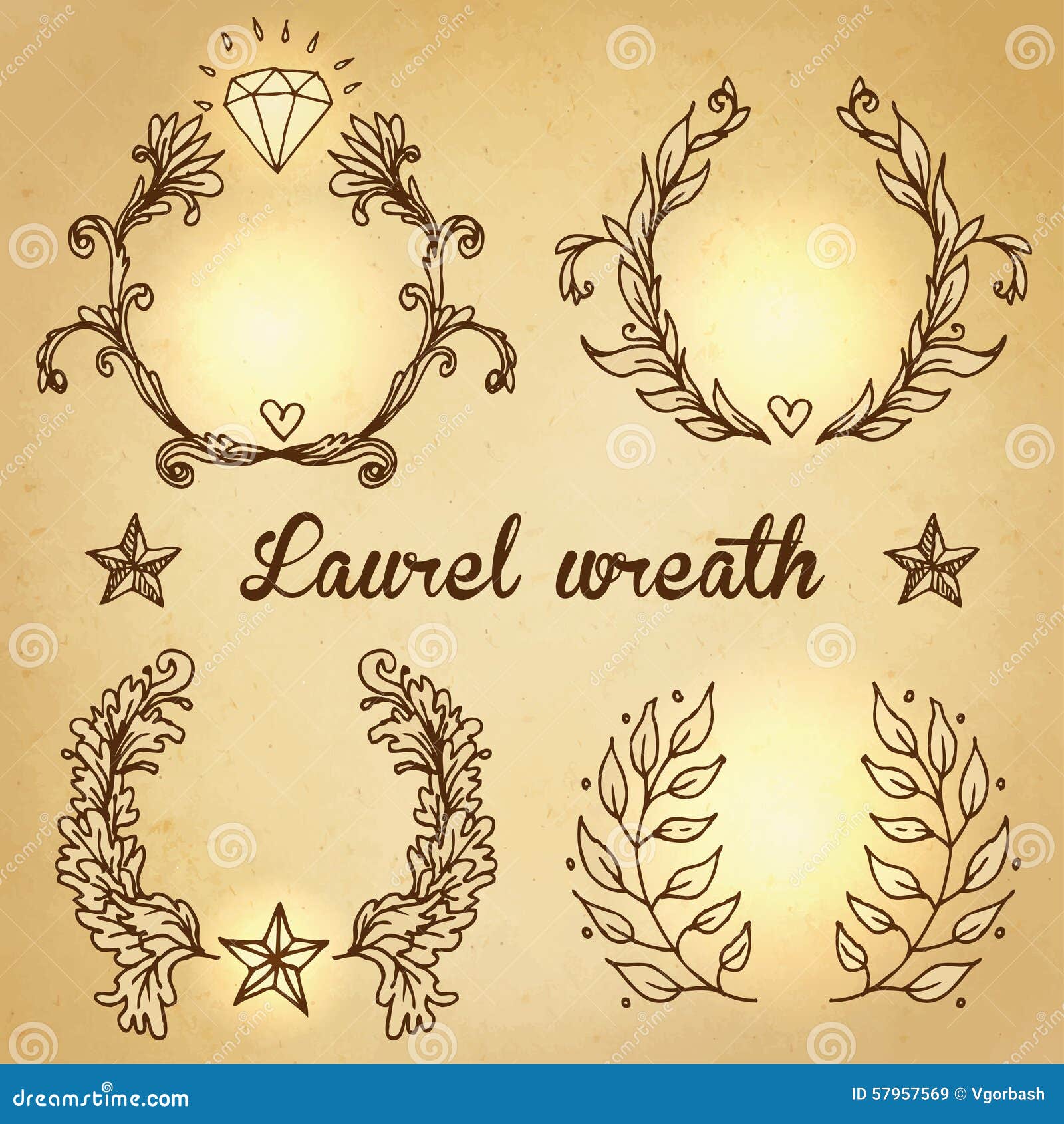 Crest with Vintage Style Design Elements, Use for Logo, Frame Stock ...