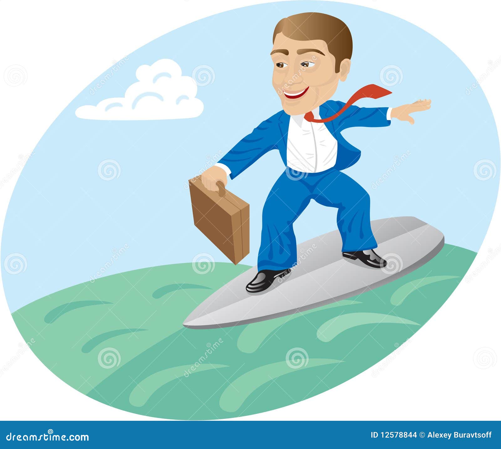 On crest of the wave stock vector. Illustration of extreme - 12578844