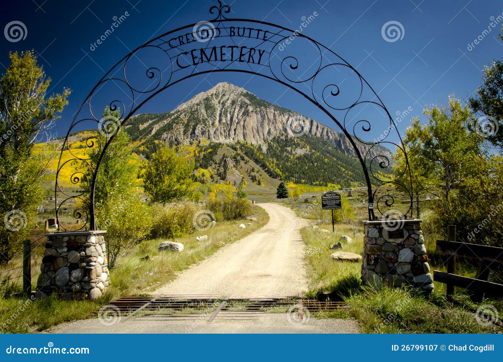 Crested Butte Cemetary Entrance Stock Image - Image of gravel, rusty ...