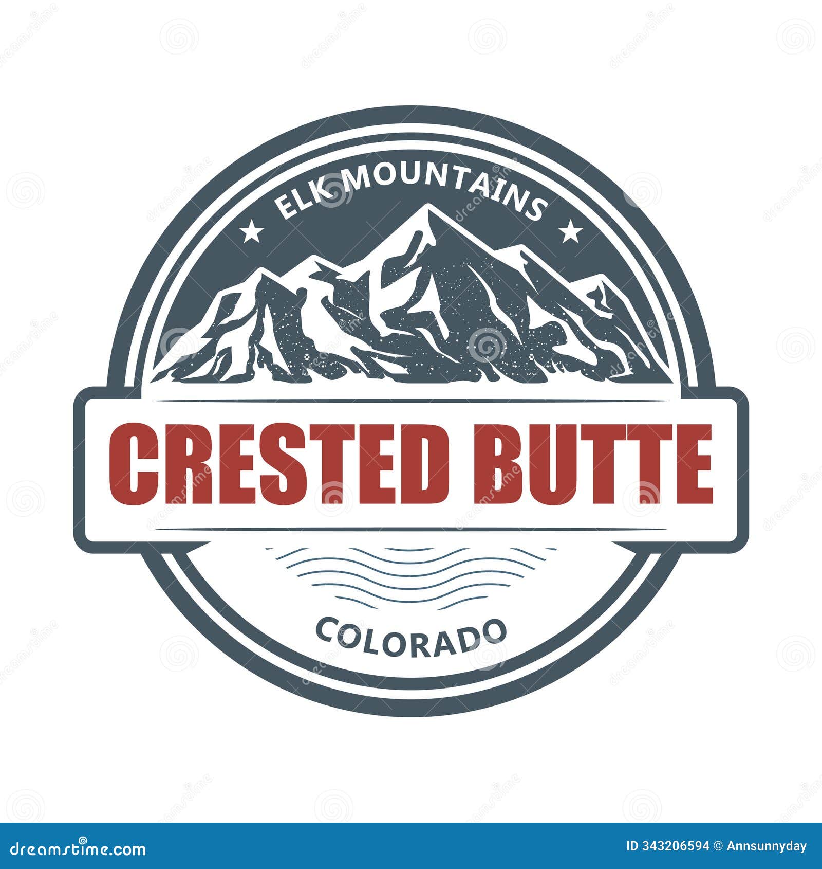 Crested Butte Outline Map Vector Illustration | CartoonDealer.com ...