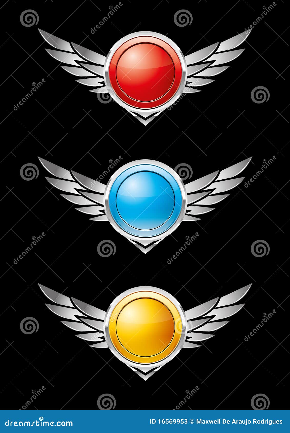 Crests with wings stock vector. Illustration of plane - 16569953