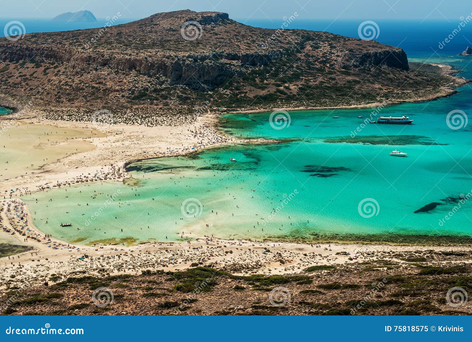 Creta, Grecia: Laguna Di Balos Immagine Stock - Immagine di ...