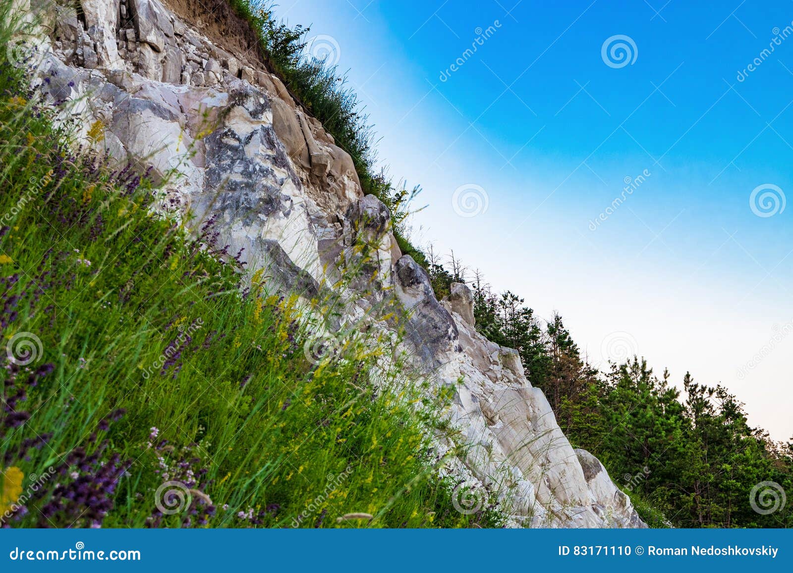 Cretaceous Hill With Paths And Green Grass Stock Image | CartoonDealer ...