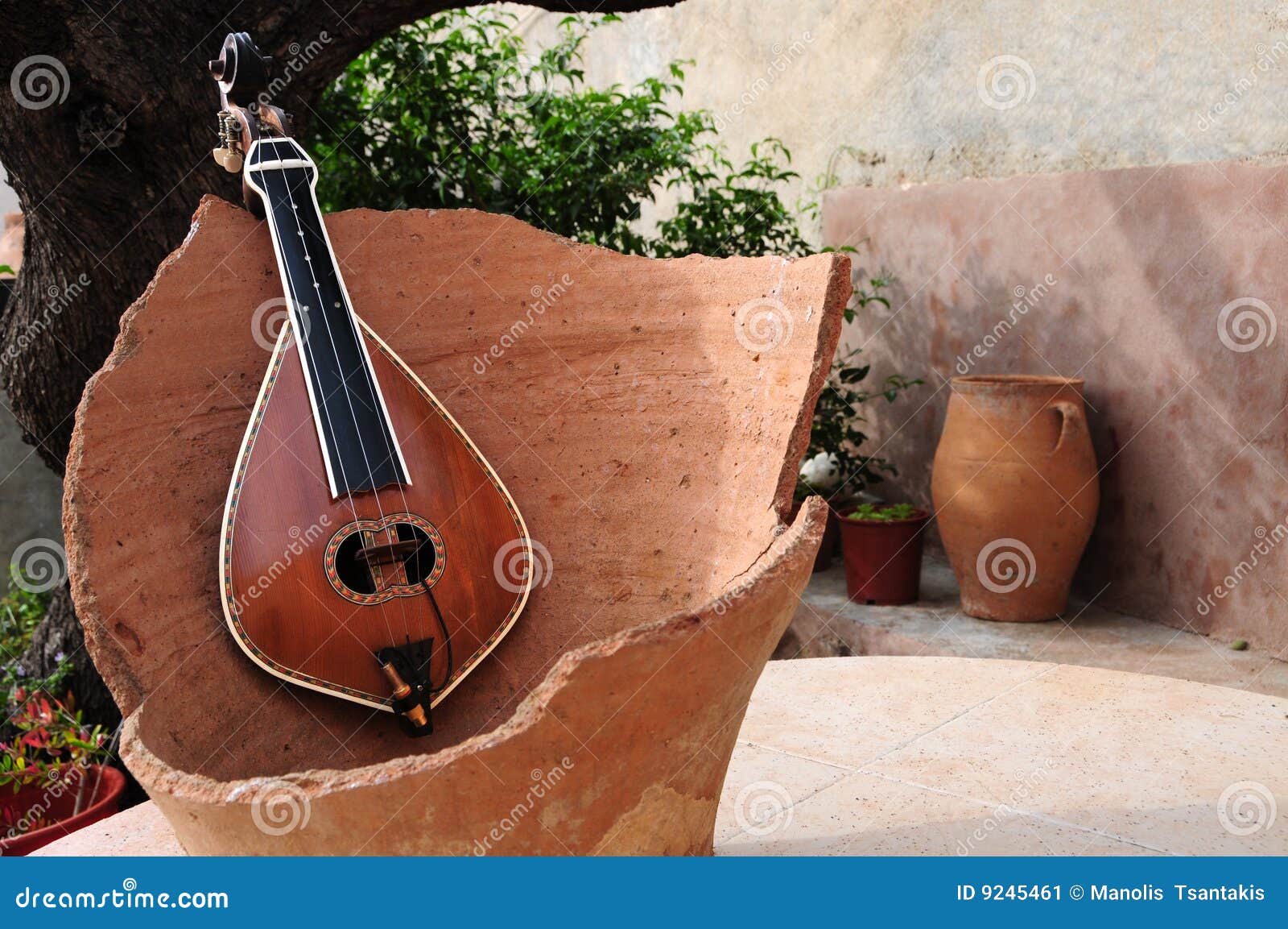 Cretan Lyra stock image. Image of handicraft, string, three - 9245461